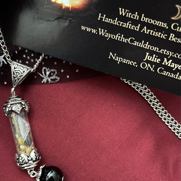 Protection Necklace Witchcraft Amulet Wicca Jewelry Witchy Necklace