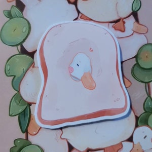 Duck Loaf Sticker Duck in Bread Sticker Durable Sticker Laptop Sticker ...