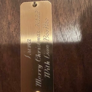 1x3 Custom Engraved Round Corner Brass Plate W/2 Mounting Holes/screws ...