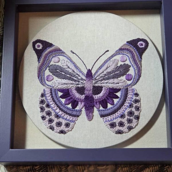 Colorful Butterfly Hand Embroidery Pattern - PDF Instant Download for ...