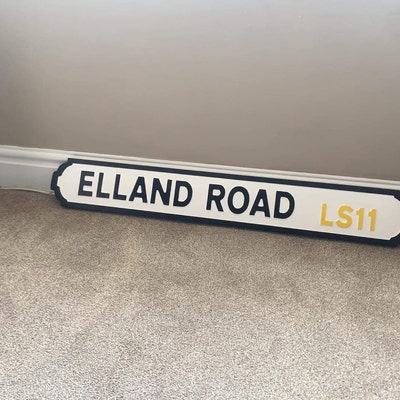 Elland Road Faux Cast Iron Old Fashioned Leeds Street Sign - Etsy