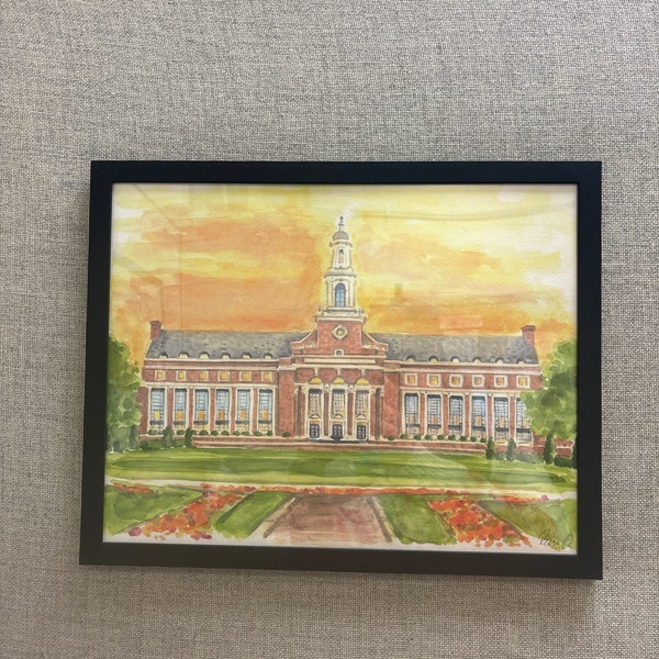 Oklahoma State Library Print OSU Art Graduation Gift Oklahoma State ...