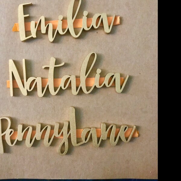 6" Wide Laser Cut Name Sign / Custom Script Name / Wedding Reception ...