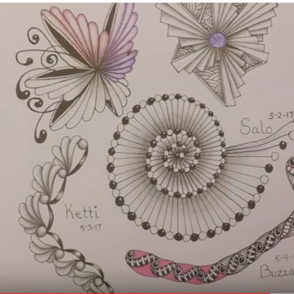 Zentangle Training Sheets for Beginners , Easy Zentangle Patterns ...