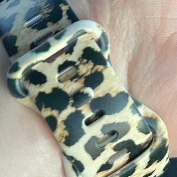 The Leopard Collection Silicone Watch Band Compatible With Apple Watch ...