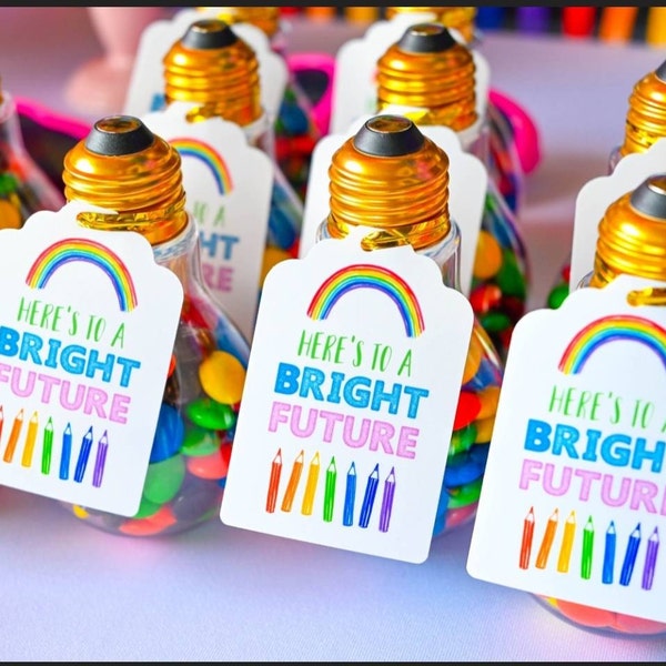 PRINTED Kindergarten Graduation Tag, Future is Bright Printed Tag, Grad ...