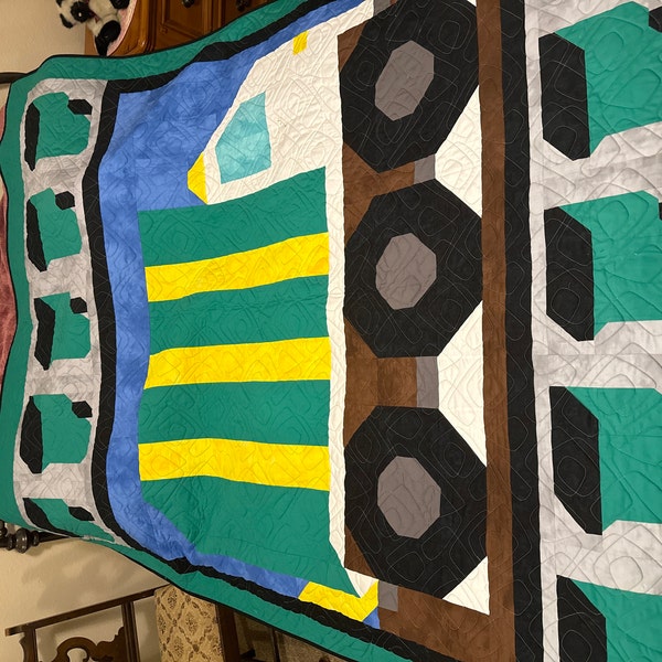 Boy Quilt Pattern Garbage Truck, in 3 Sizes Wall Hanging, Crib, and ...