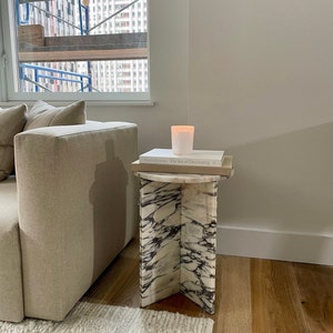 Calacatta Viola Set of 2-4-6 SQUARE Coasters, Italian Marble 100% ...