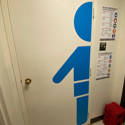 Large Boy & Girl Restroom Wall Decal Signs for Schools, Classrooms ...