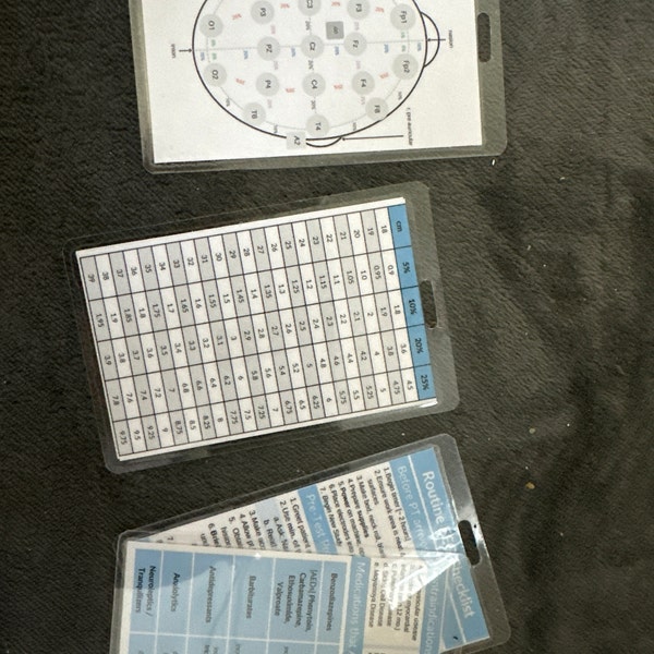 EEG Tech Badge Reference Cards - Etsy