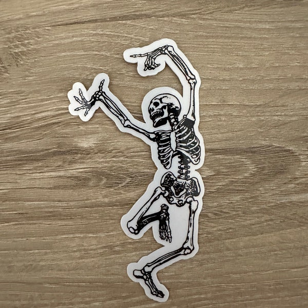 Skeleton Sticker | Skeleton Dancing Sticker | Vinyl Sticker | Laptop ...