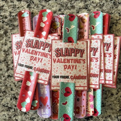 Slappy Valentine's Day Slap Bracelets assembled & Personalized - Etsy