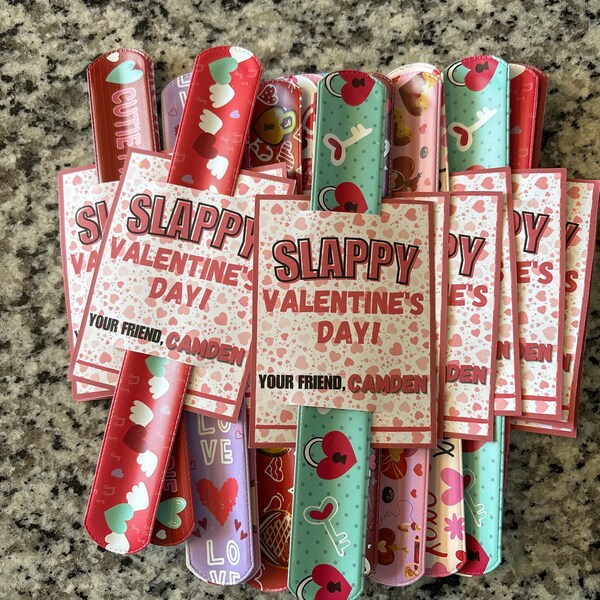 Slappy Valentine's Day Slap Bracelets *assembled & Personalized* - Etsy