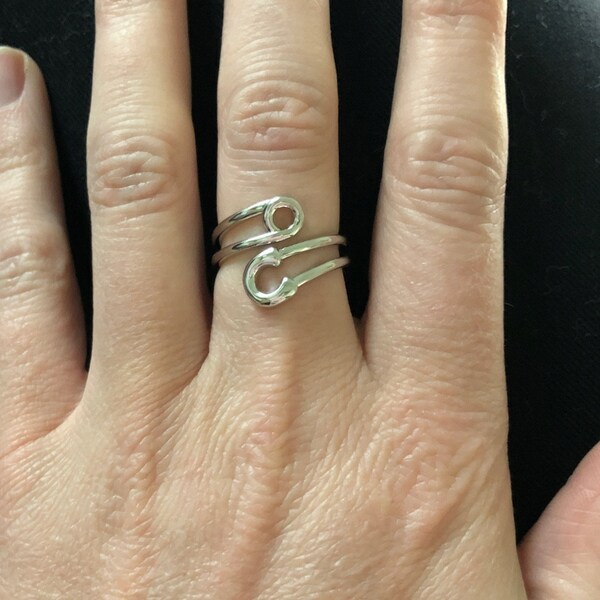 Safety Pin Ring, Unisex, Symbolic Ring - Etsy