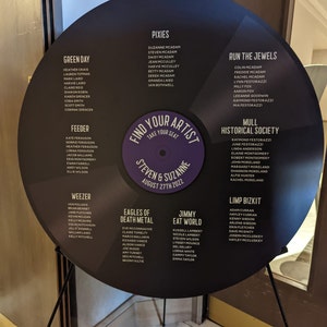 Record Shape Welcome Sign Round Vinyl Music Theme Wedding - Etsy