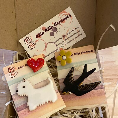 Sock Handmade Ceramic Brooch - Etsy