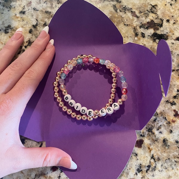 Taylor Inspired Bridal Bracelet, Swiftie Bachelorette Party Favor, Eras ...