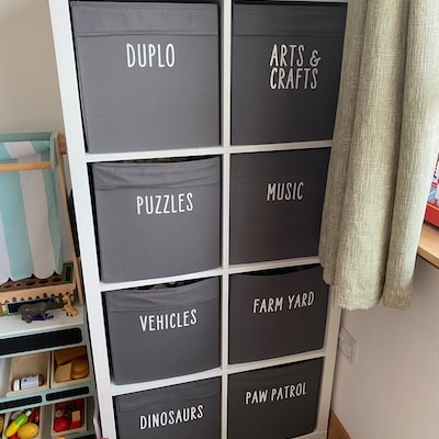 IKEA KALLAX DRONA Box Sticker Personalised Vinyl Labels Stickers Decals ...