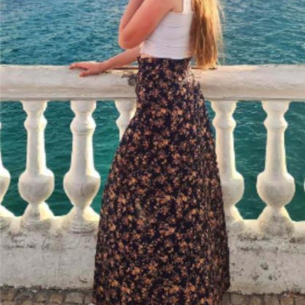 Skirt Sewing Pattern Slit Skirt Pattern Women Pattern Sewing Patterns Long Skirt Pattern