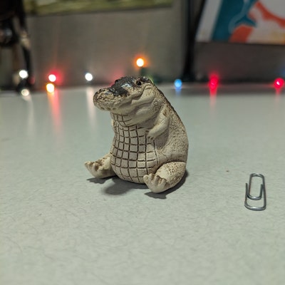 The Chubby Reclining Crocodile Sculpture is the Ideal Crocodile Tea Pet ...