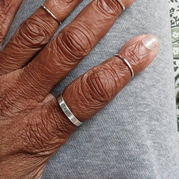 Above the Knuckle Rings - Sterling Silver Stacking Rings, Sterling ...