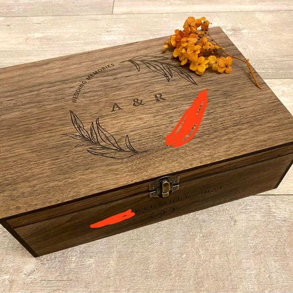 Custom Personalized Wooden Memory Keepsake Box - Valentine Gift Box for ...