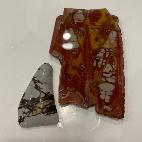 Arizona Squiggly Jasper Rough Slab (120x52x20mm) Jewelry Cabbing Slab ...