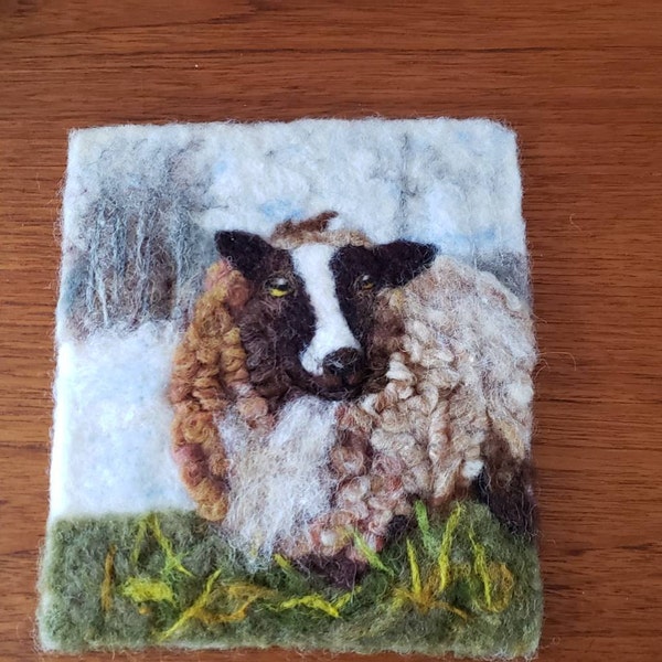 Needle Felted Wool Painting of a Daisy Fox, Gift for All Occasion - Etsy