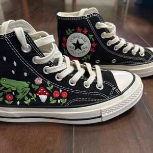 Embroidery Converse Frog and Mushroom Embroidery Wedding Gifts ...