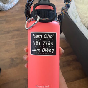 Ham Choi Het Tien Lam Bieng Vietnamese Motto Sticker Red Weatherproof ...