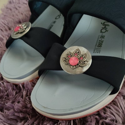 Bridal Flip Flop Clips, Wedding Accessories, White Sequin Flowers ...