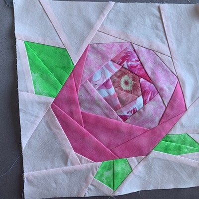 Rose Foundation Paper Piecing Pattern - Etsy
