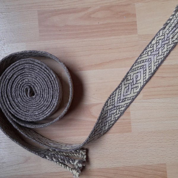 Tablet Woven Belt 3,5m - UNIQUE - 100% Wool - Keys and Combs - Tablet Weaving - Tunic Belt ...