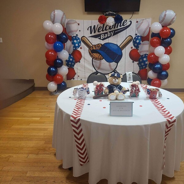Baseball Party Decor Our ORIGINAL Baseball Ribbon Party Decor Themed ...