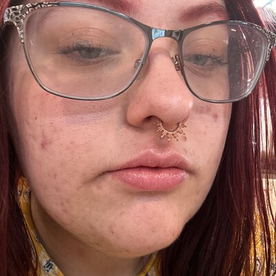 Ra Septum Piercing Handmade Nose Ring Artisanal Copper Piercings ...