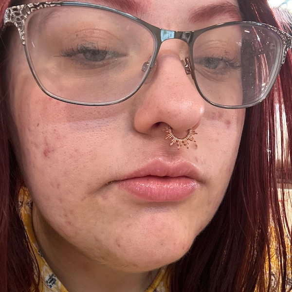 Ray Septum Piercing-handmade Nose Ring-copper Septum Ring-copper Septum ...