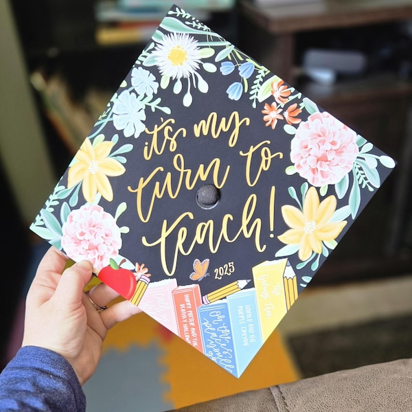 Teacher Graduation Cap, Graduation Cap Topper, Graduation Cap for ...