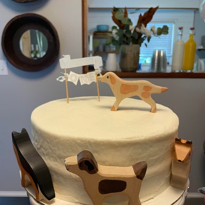 Wooden Dog, Flecked Dog, Dog Figurine, Wooden Animals, Wooden Dogs, Dog ...