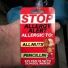 Custom Food Allergy Stickers for Lunch Boxes Labels School Children ...