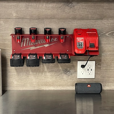 Milwaukee M12 M18 Battery Holder and Charger Mount - Etsy