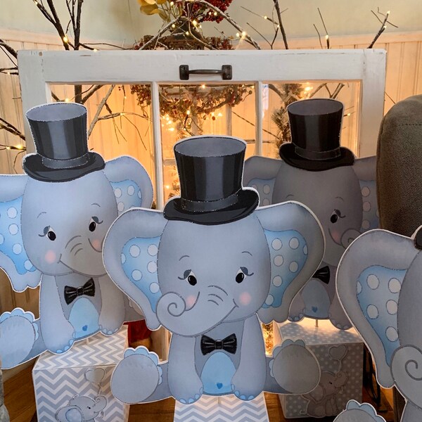 Gray Elephant Clipart, Baby Blue and Grey Peanut Clip Art, Png File ...