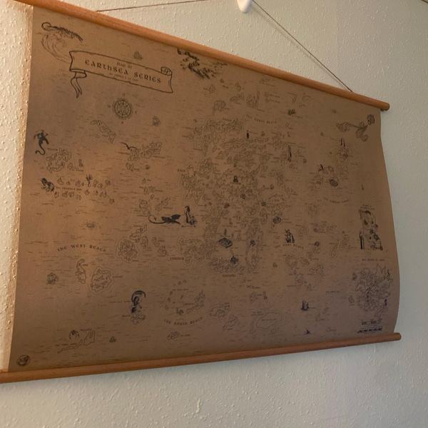 Earthsea World Map Art Poster: Ursula K. Le Guin, Gont Island (50x70cm ...