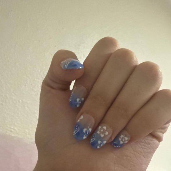 Handmade Rabbit Nails/custom Press on Nails/party Press on Nails/flakes ...