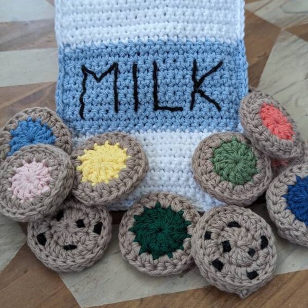 Milk & Cookies Memory Game PATTERN ONLY Original Stitchedbyshari Design ...