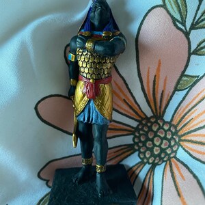 Vintage Horus Mini Statue Small Hand-painted Ancient Egyptian Falcon ...