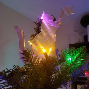 Kitty Cat, Cat Christmas Tree Topper, Wreath Decor, Holiday Decoration ...