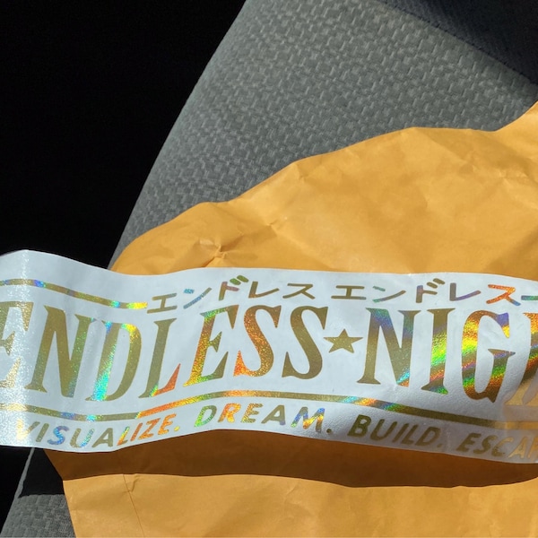 Endless Nights JDM Decal Sticker (bumper Sticker, Windshield Sticker ...