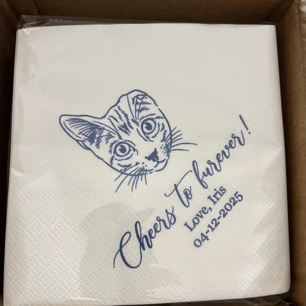 Personalized Handwritten Note Napkins, Custom Love Note Handwriting ...