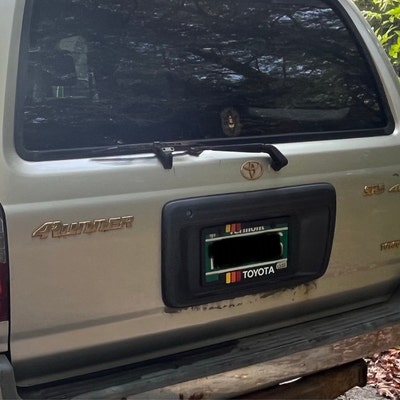 Vintage-toyota-retro-style-license-plate-frame-trd-offroad-tacoma-fj ...