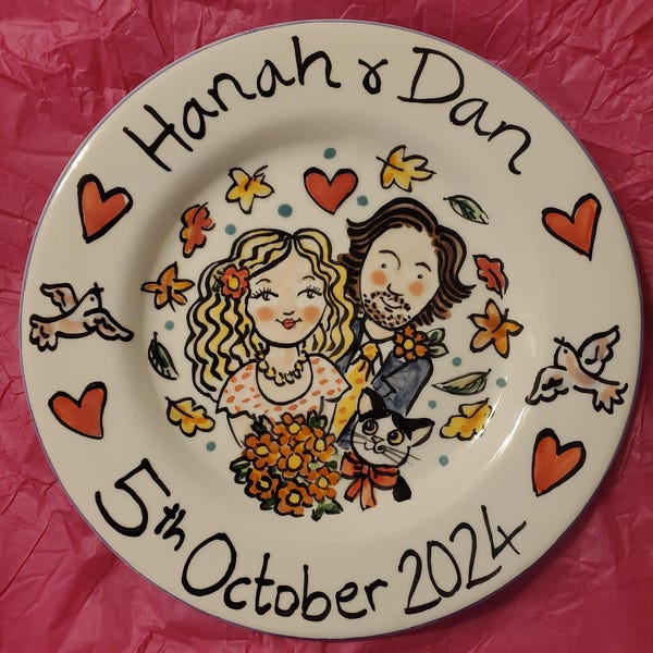 Personalised Ceramic Wedding Plate - Etsy
